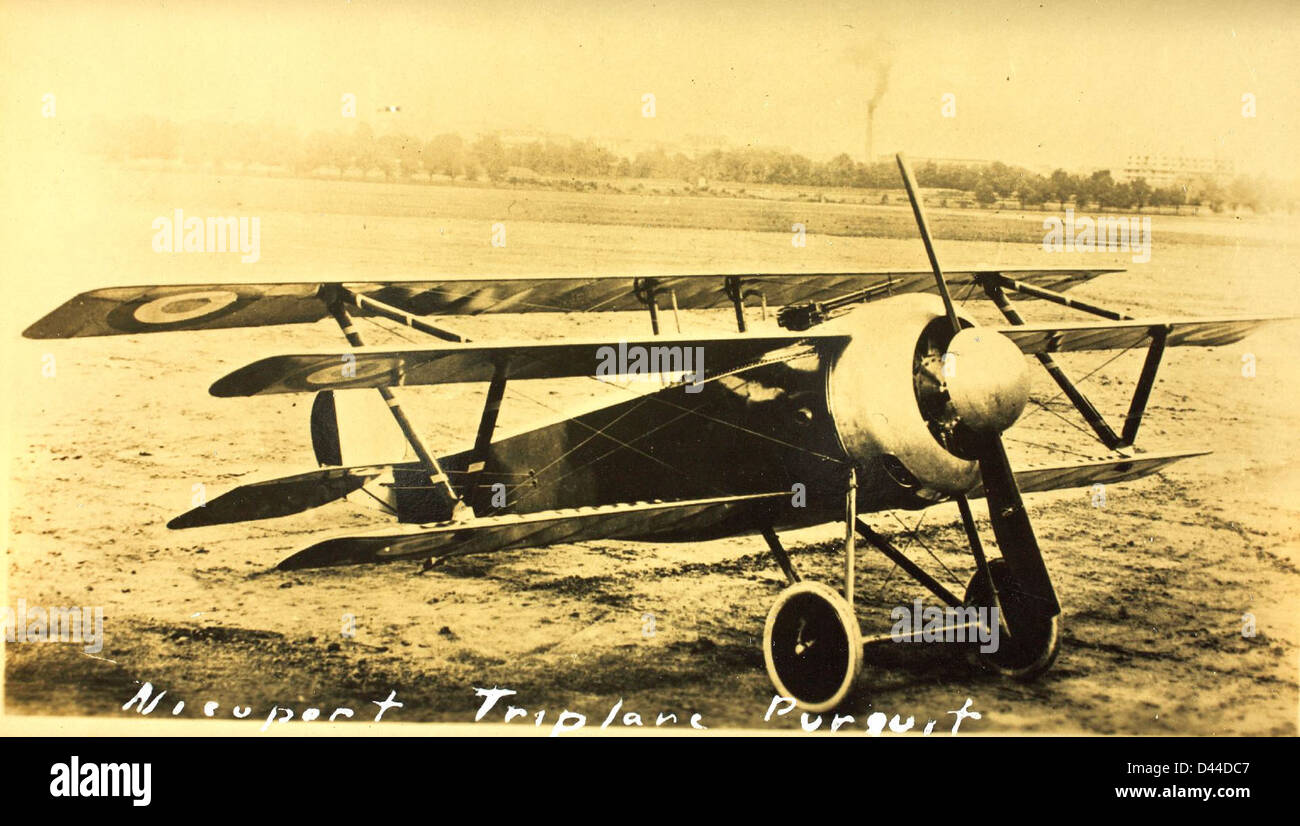 The Nieuport Triplane, a French aircraft used during World War I, known ...
