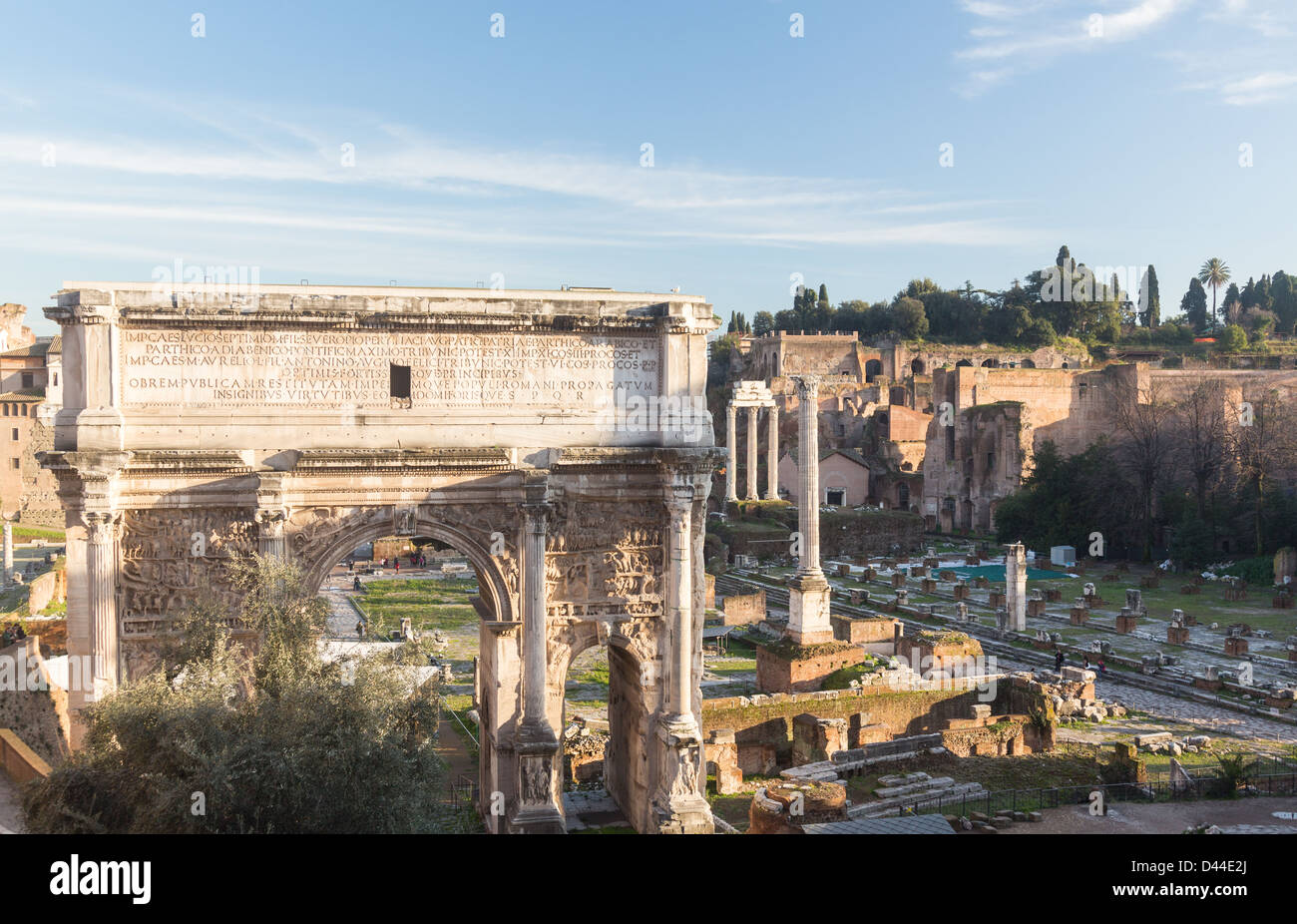 Details of remains and ruins in Ancient Rome Italy and entrance to ...