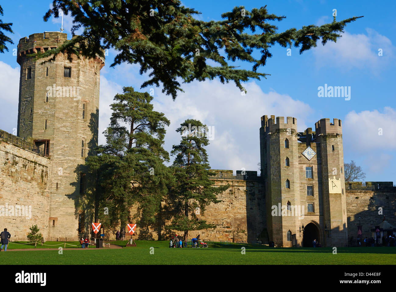Guys Tower from the Central Courtyard with the Gatehouse on the right ...