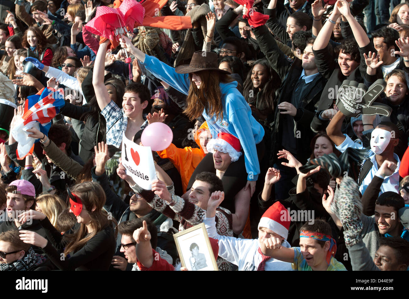Warwick University students at Harlem Shake event Stock Photo - Alamy