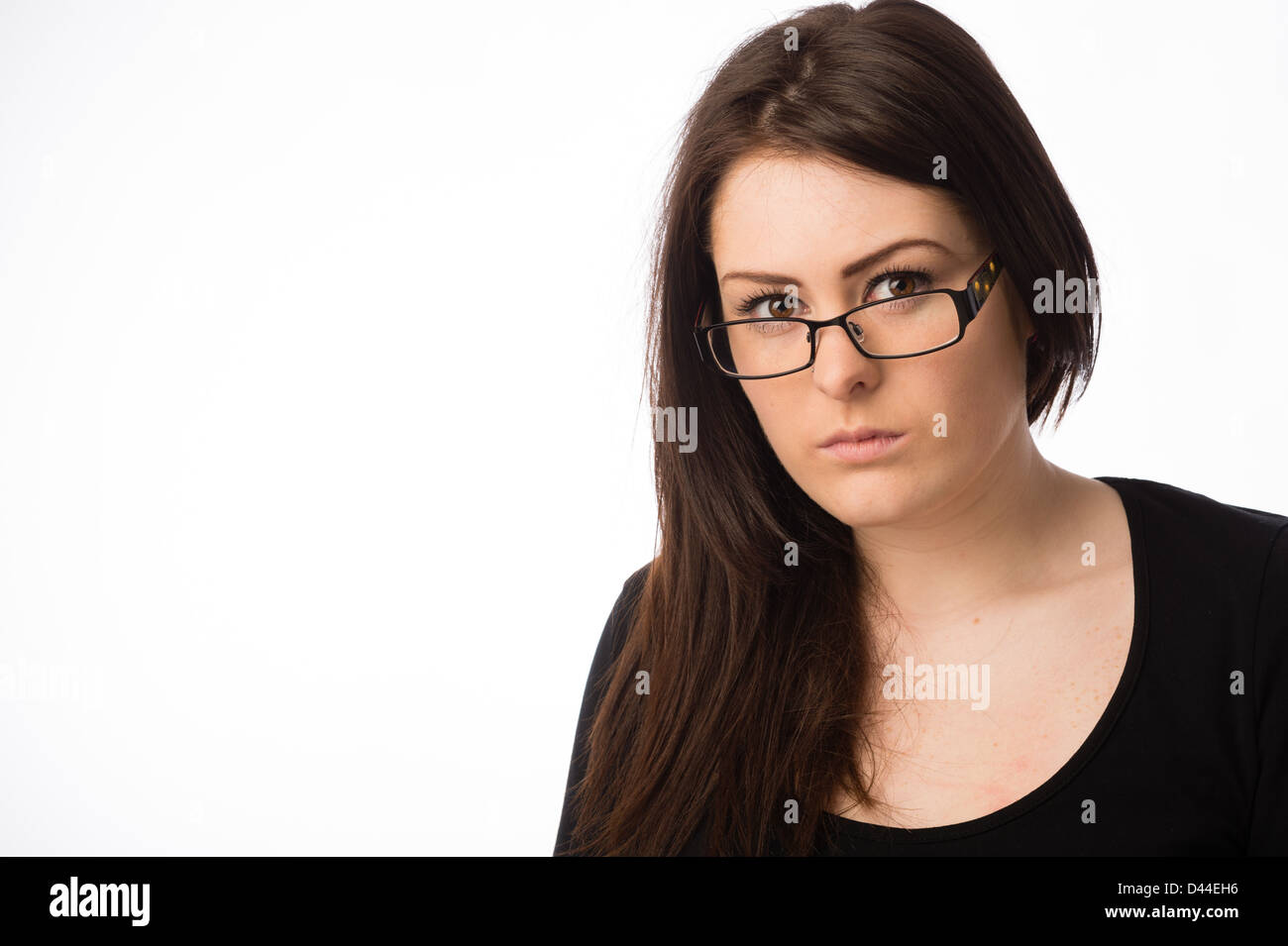 Woman wearing spectacles woman wearing spectacles hi-res stock ...