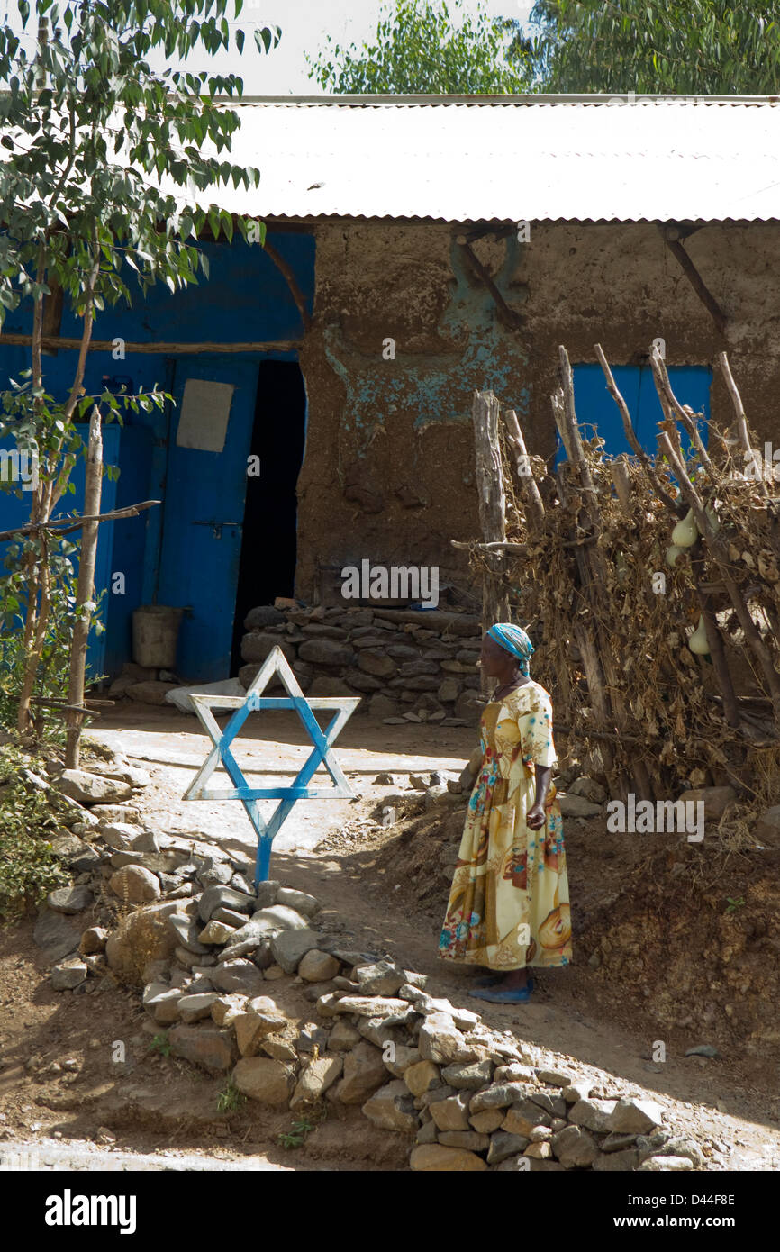 Falash Mura Jewish village Gondar Ethiopia Africa Stock Photo - Alamy