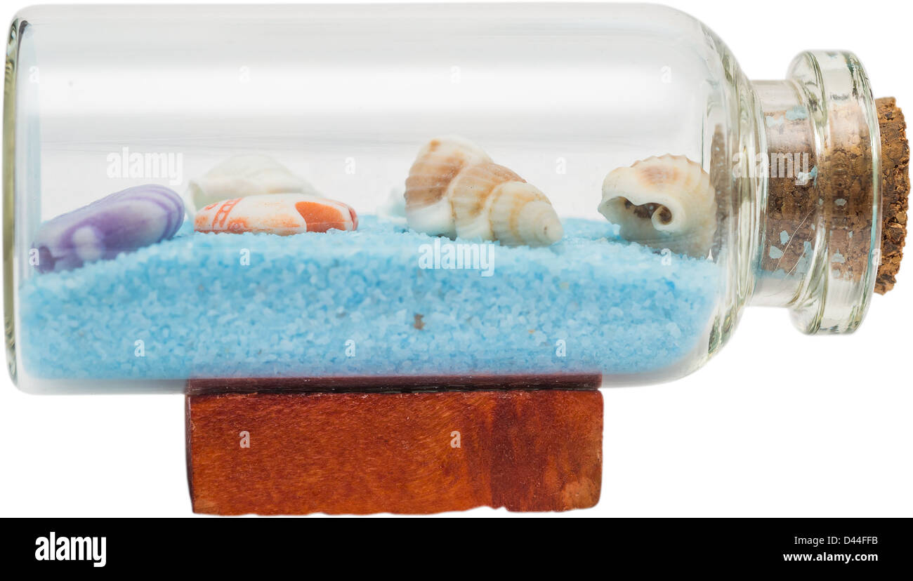 Shells In Bottle Stock Photo - Alamy
