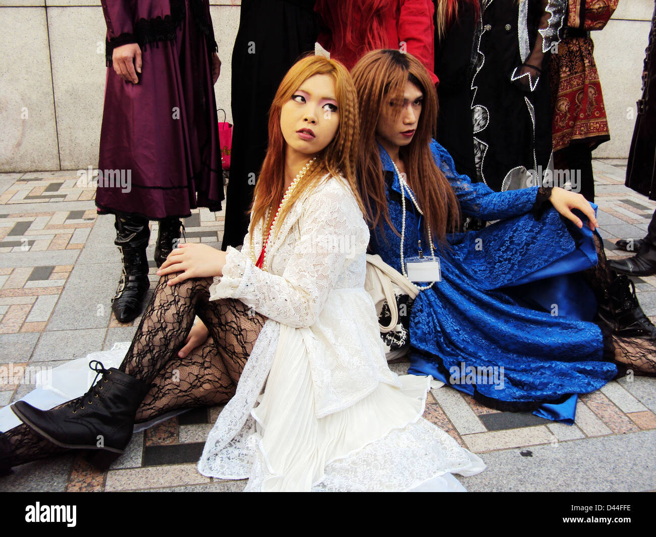 Japanese people cosplaying in Harajuku, Tokyo Stock Photo - Alamy