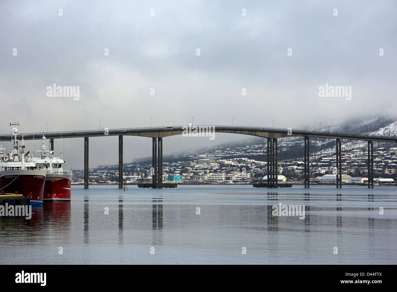 Tromso bridge connecting tromsoya and the mainland troms Norway europe ...