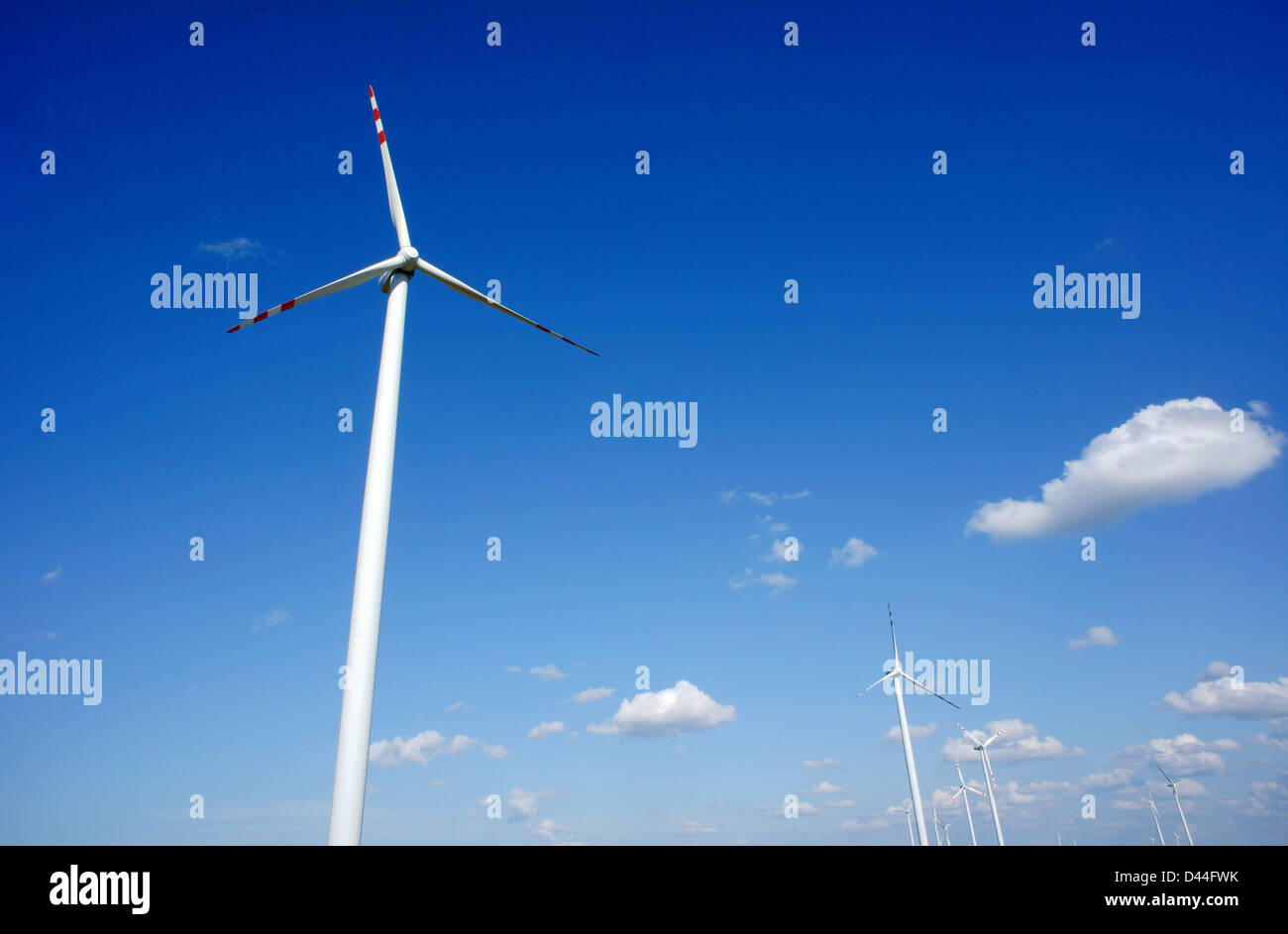 turbine in wind farm, Poland Stock Photo - Alamy