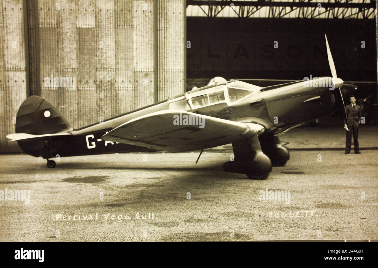 The Percival Vega Gull was a British single-engine monoplane aircraft ...