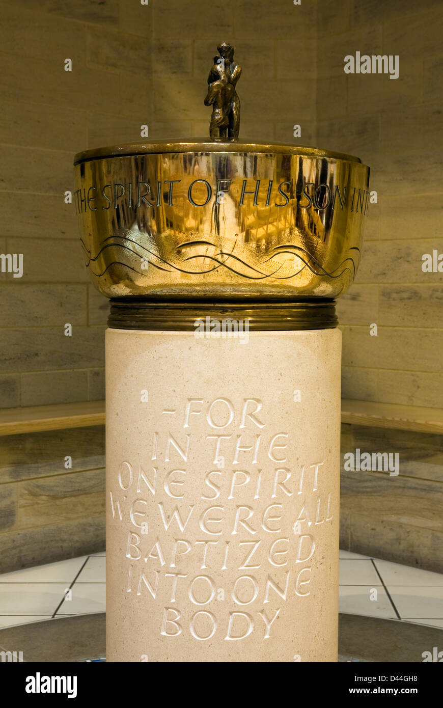 Engraved Font at St Bartholomew's Church, Westhoughton Bolton ...