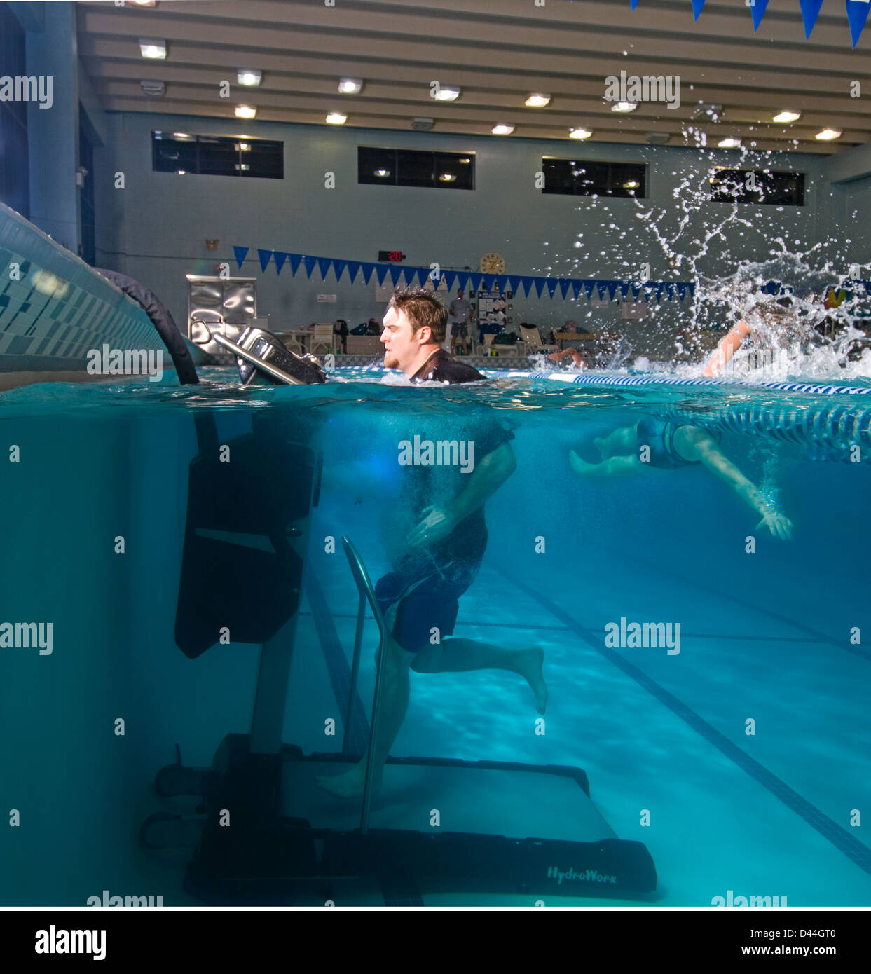 Athlete in aquatic hydro therapy session Stock Photo - Alamy