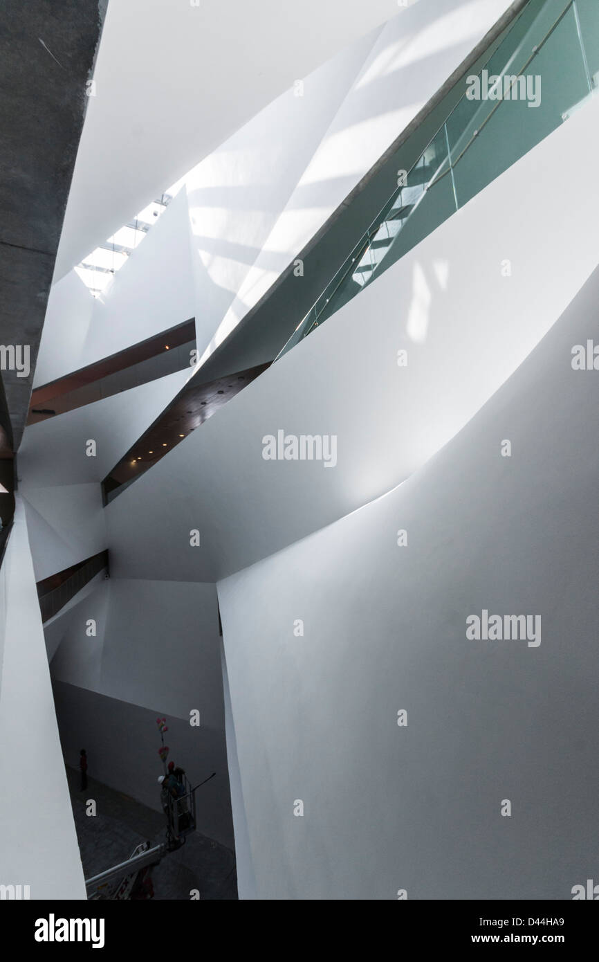 Israel. Corridors in the ultramodern Herta and Paul Amir Building in ...