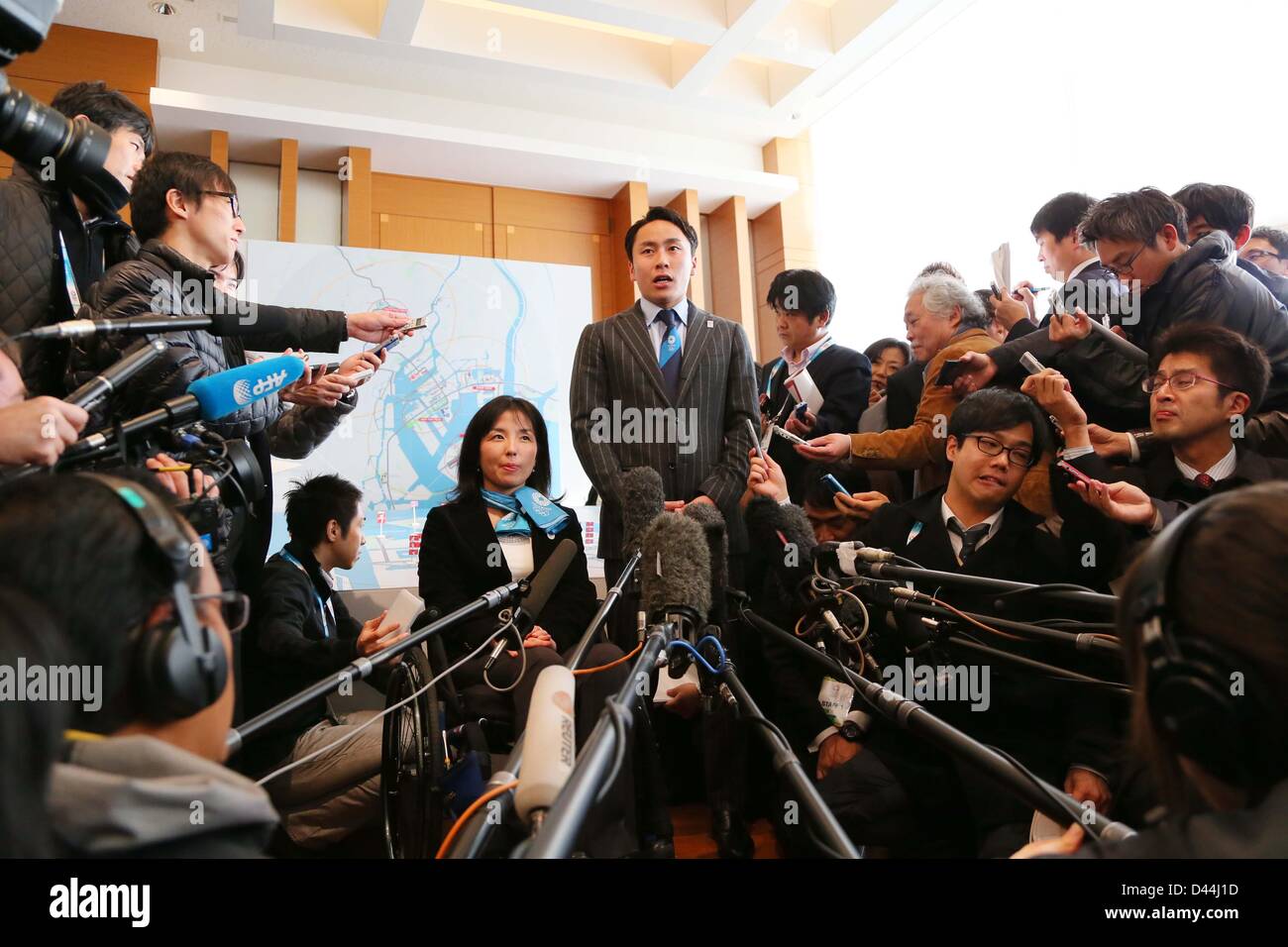 (L-R) Aki Taguchi, Yuki Ota, MARCH 4, 2013 : IOC Evaluation Commission ...