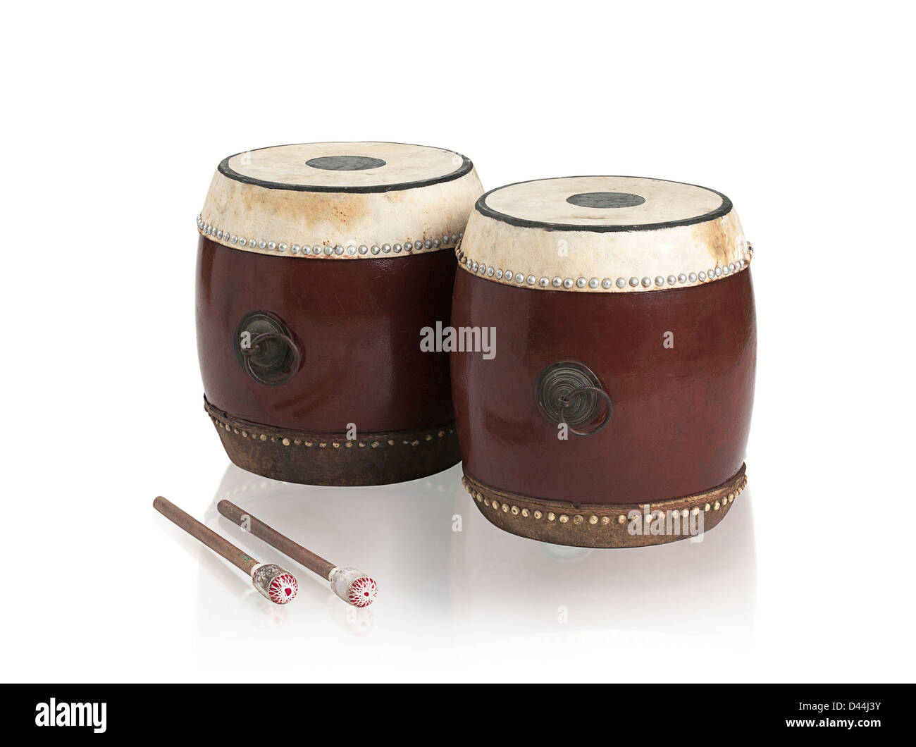 Old fashioned Thai drums musical instrument Stock Photo - Alamy