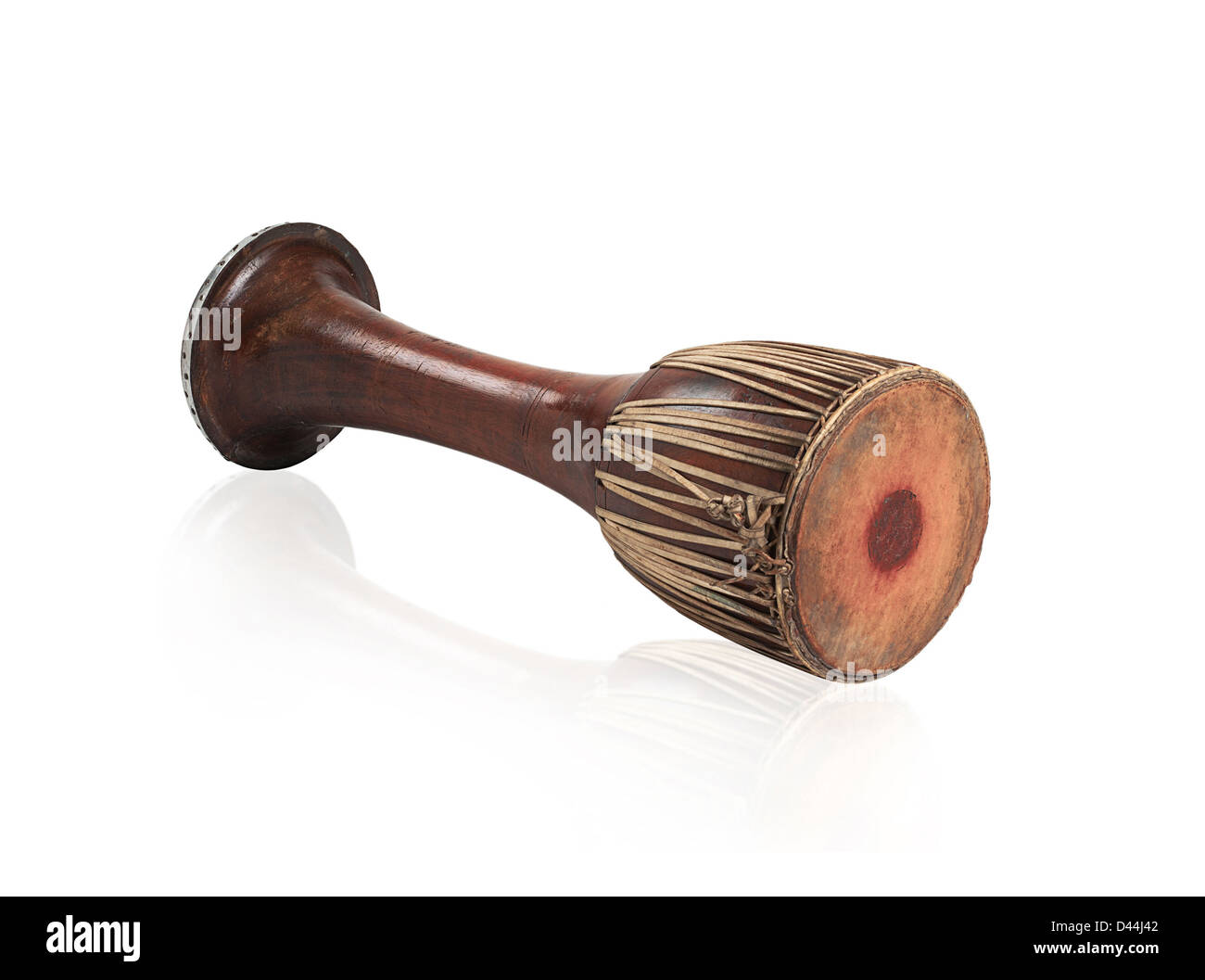 Old fashioned Thai drums musical instrument isolated on white Stock ...