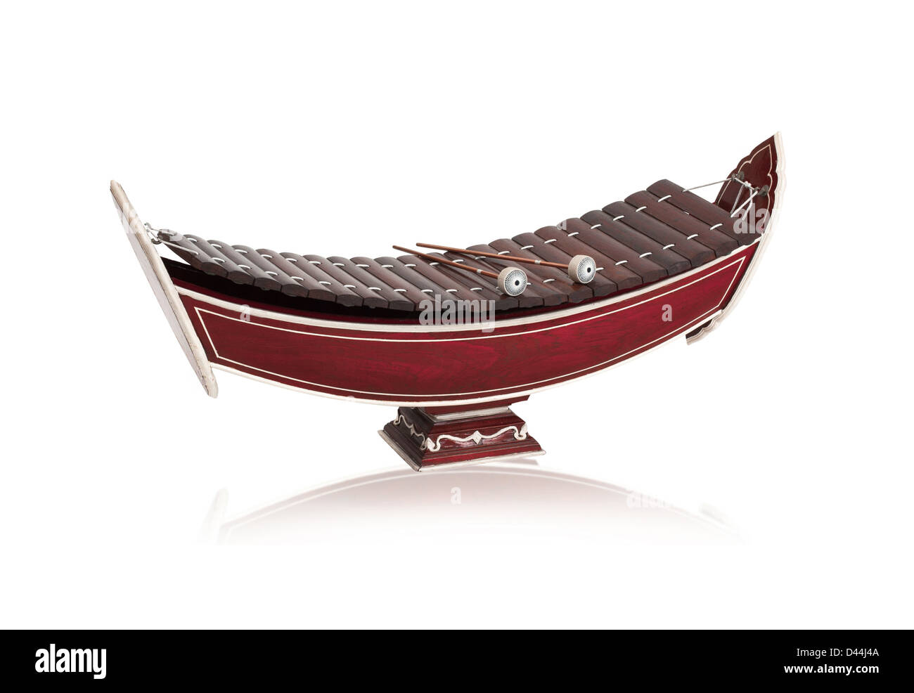 Thai wooden alto xylophone, Thai classical music instrument isolated on ...