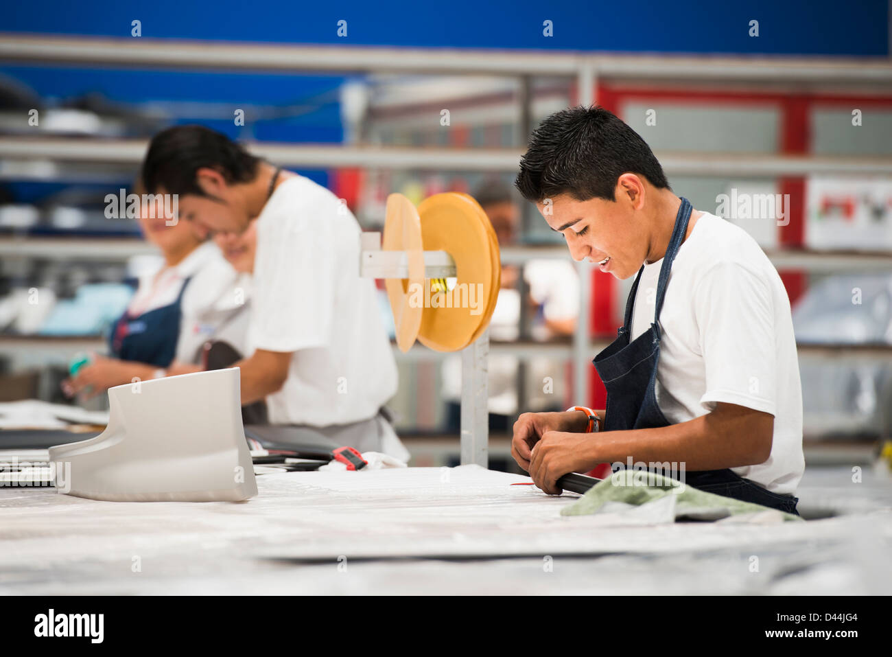 Workers in manufacturing plant Stock Photo - Alamy
