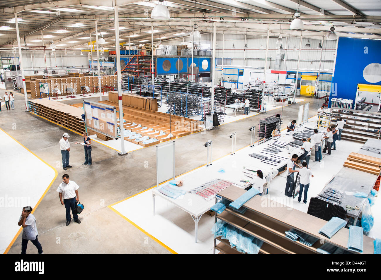Overhead view of manufacturing plant Stock Photo - Alamy
