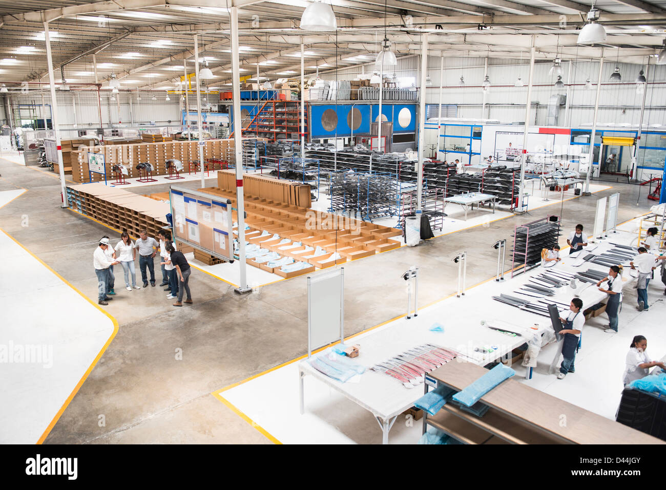 Overhead view of manufacturing plant Stock Photo - Alamy
