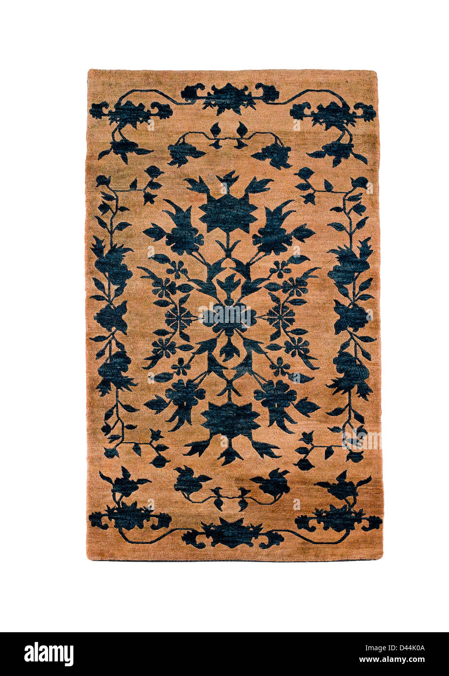Ancient tibet carpet isolated on white background Stock Photo - Alamy