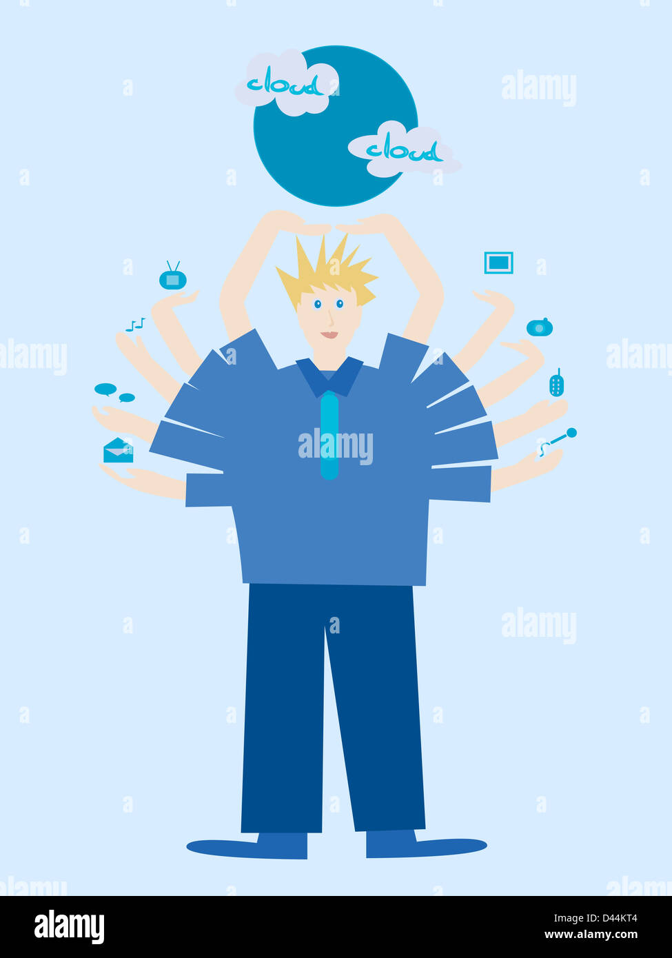 Vector of cloud computing concept Stock Photo - Alamy