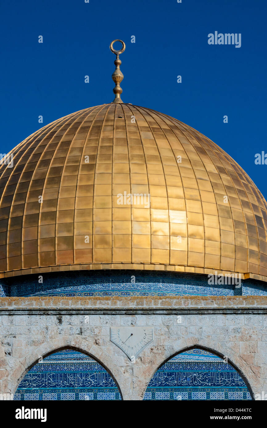 Temple Mount, Jerusalem, Israel. Closeup of the "Dome of the Rock ...