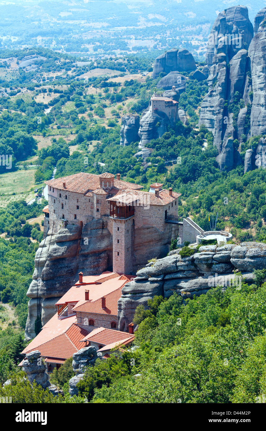 The Meteora - important rocky monasteries complex in Greece Stock Photo ...