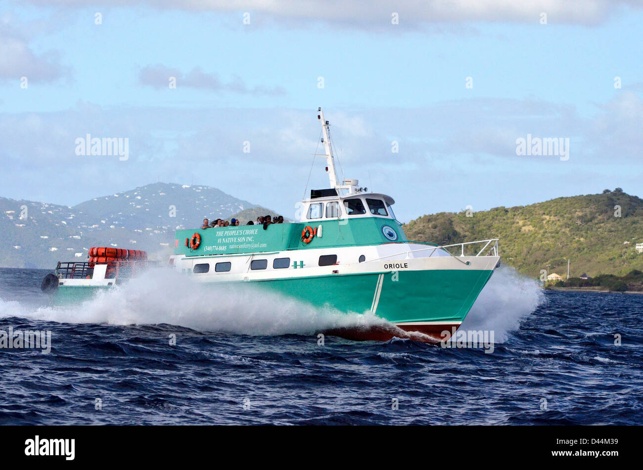 Inner island ferry, Virgin Islands Stock Photo - Alamy