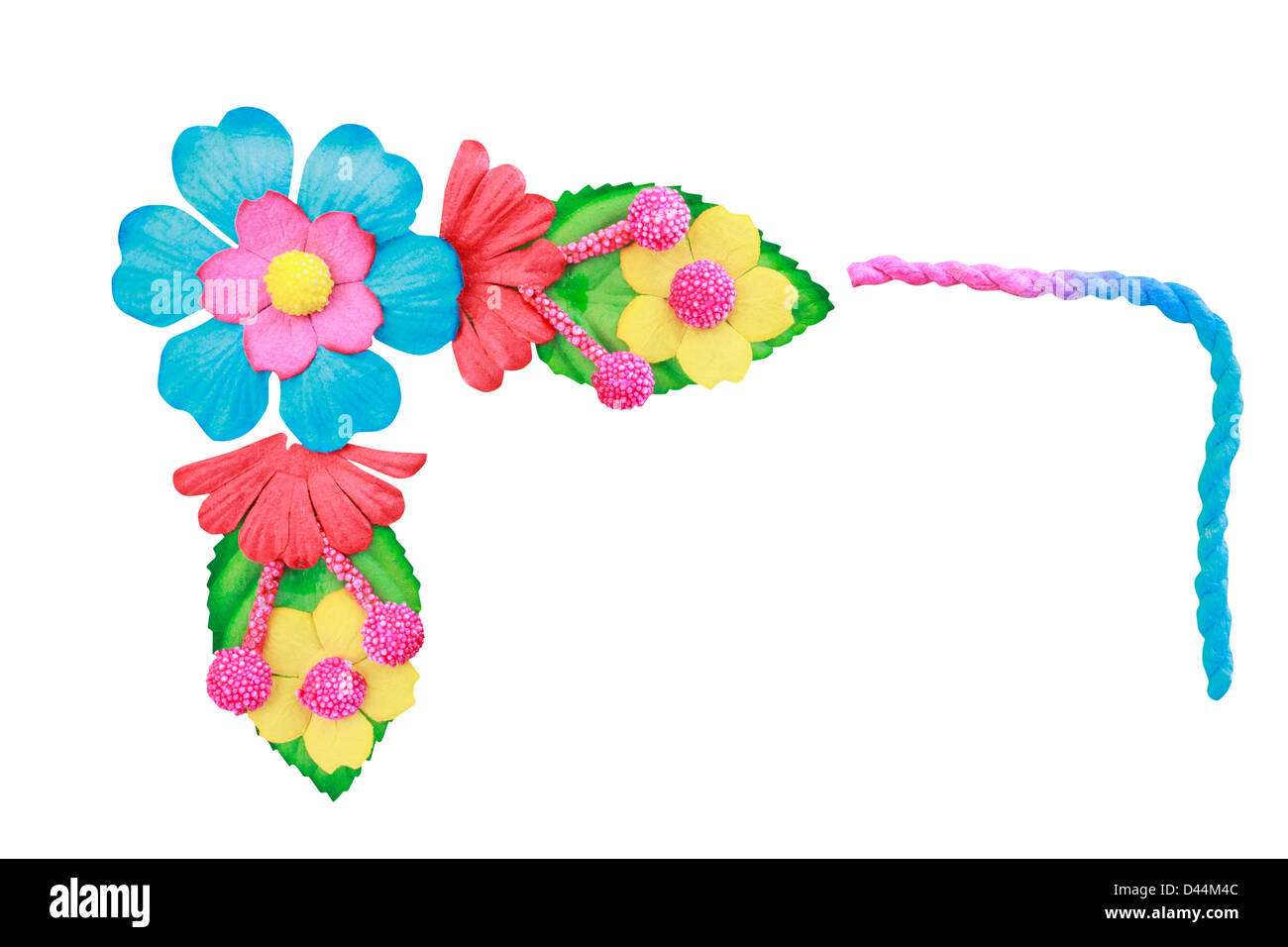 Paper flower isolated on white background Stock Photo - Alamy