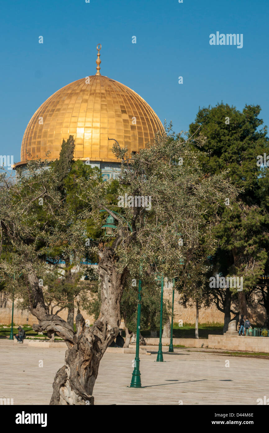 Jerusalem, Israel. The famous Golden Dome on the Temple Mount Stock ...