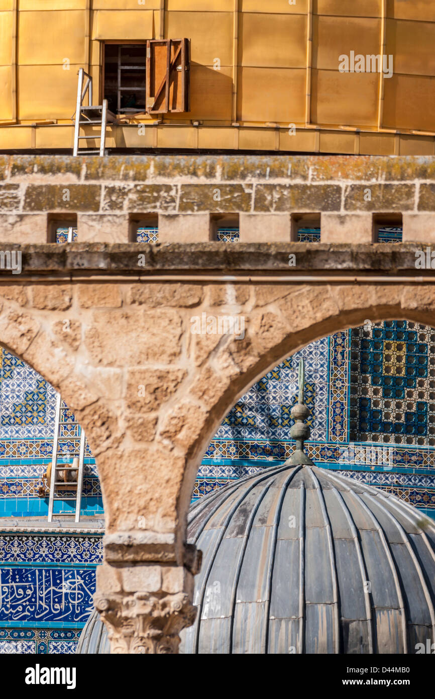 Temple Mount, Jerusalem, Israel. Closeup of the "Dome of the Rock ...