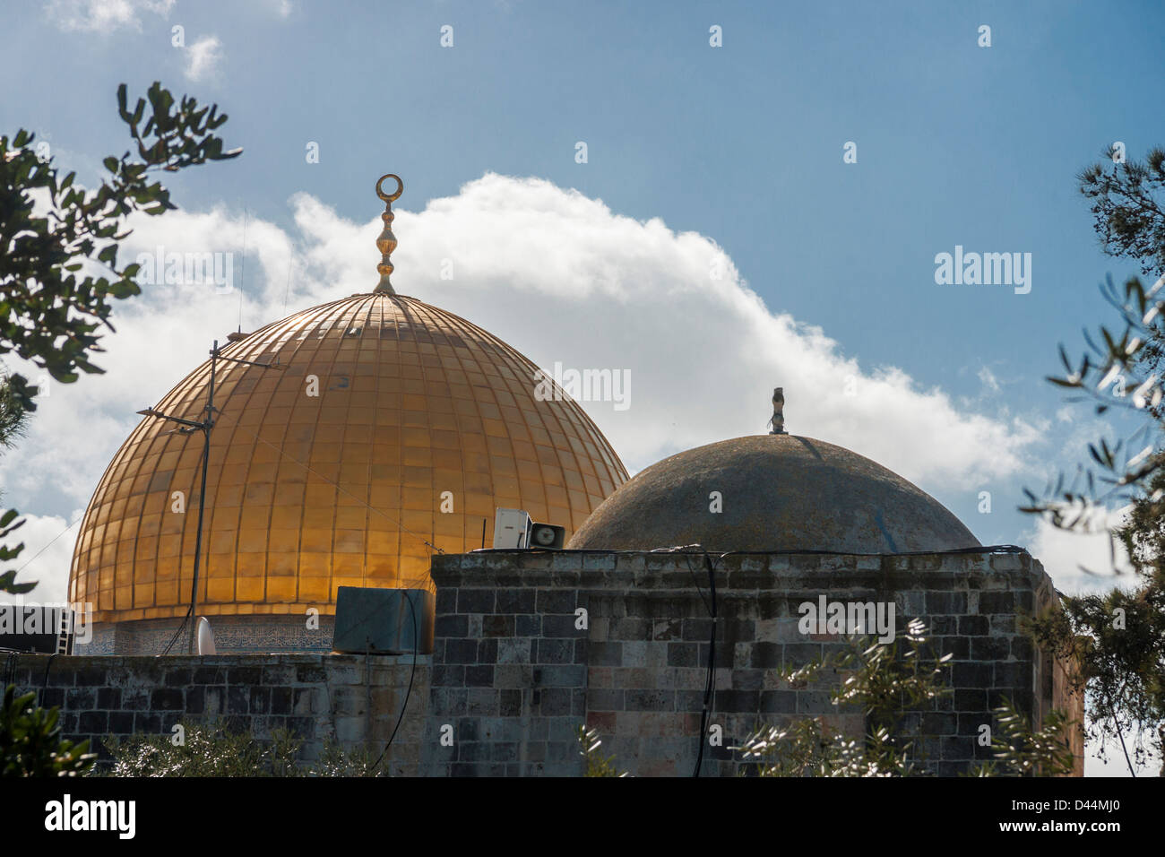 Jerusalem, Israel. The famous Golden Dome on the Temple Mount Stock ...