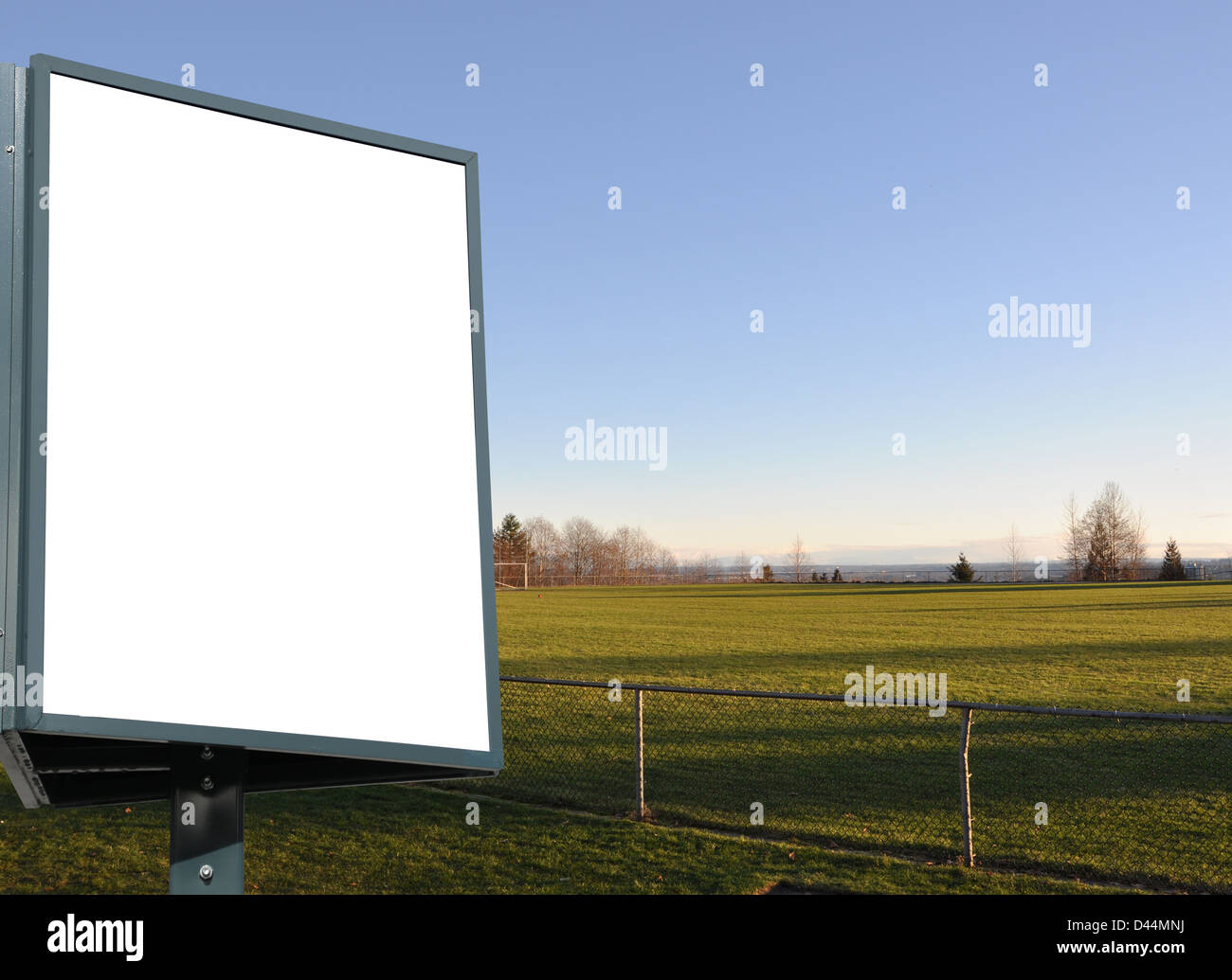 Large blank white sign hi-res stock photography and images - Alamy