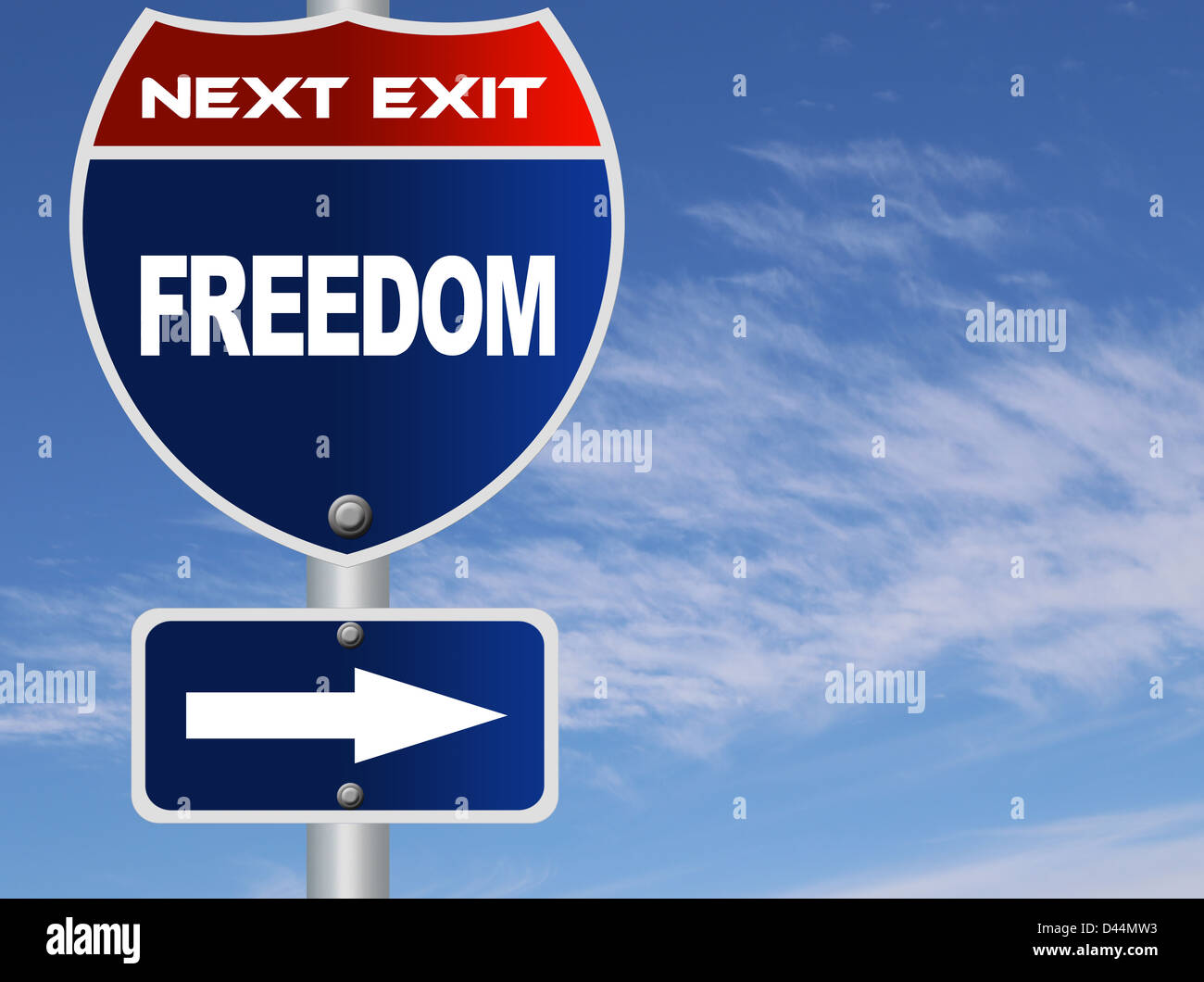 Freedom road sign Stock Photo - Alamy