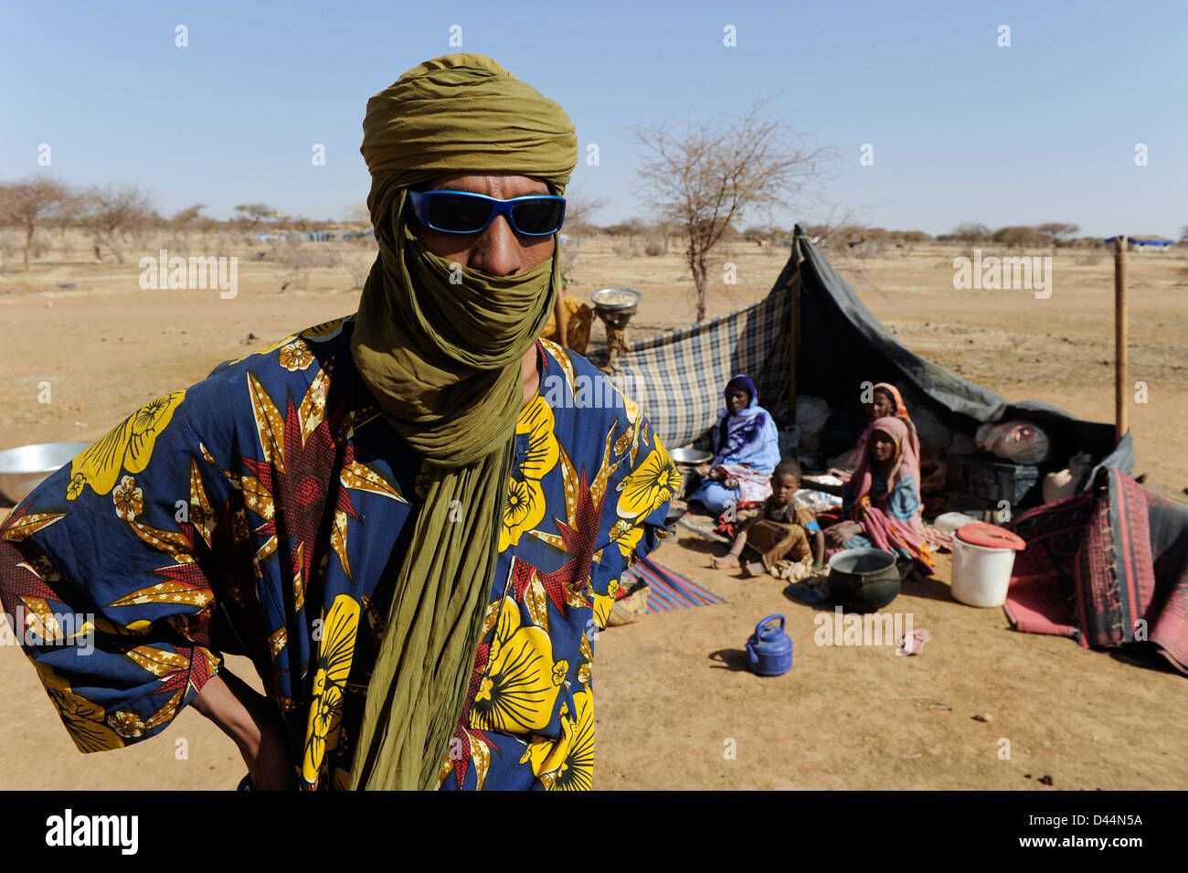 BURKINA FASO Djibo, malian refugees, mostly Touareg, in refugee camp ...