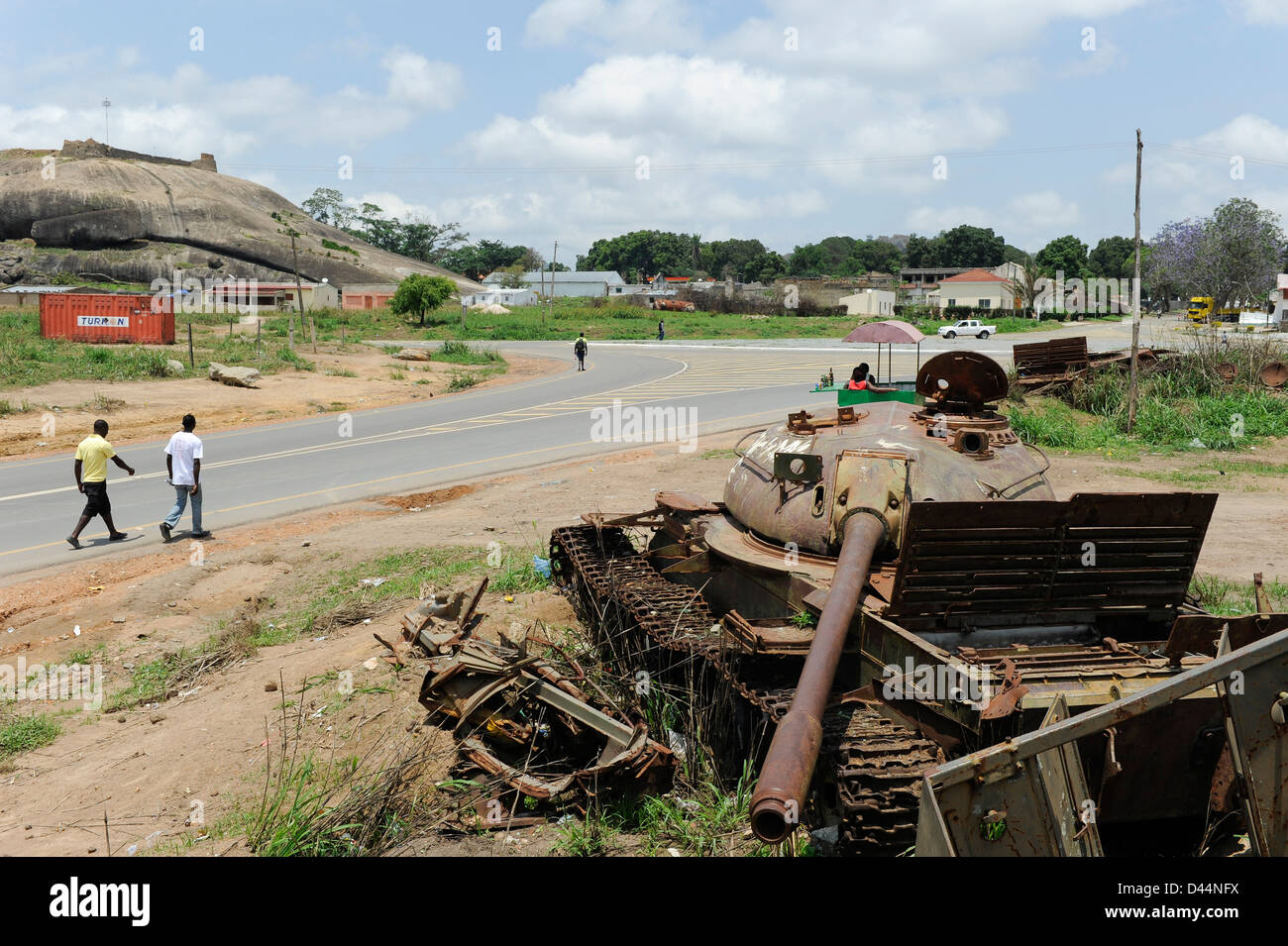 Africa ANGOLA old soviet tank from civil war between MPLA and UNITA ...