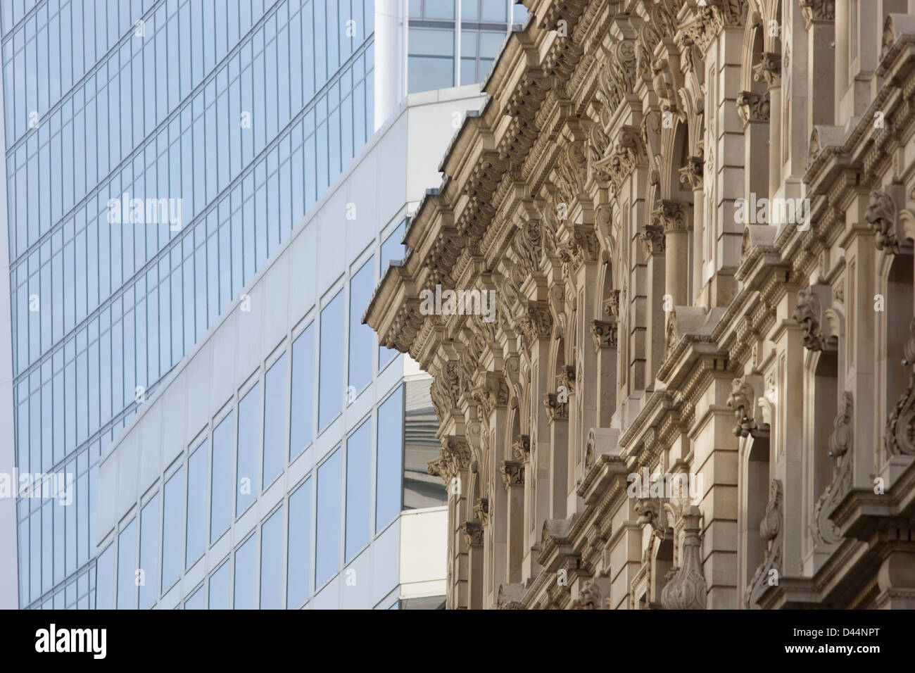 Mixed architecture of generic City of London office buildings in ...