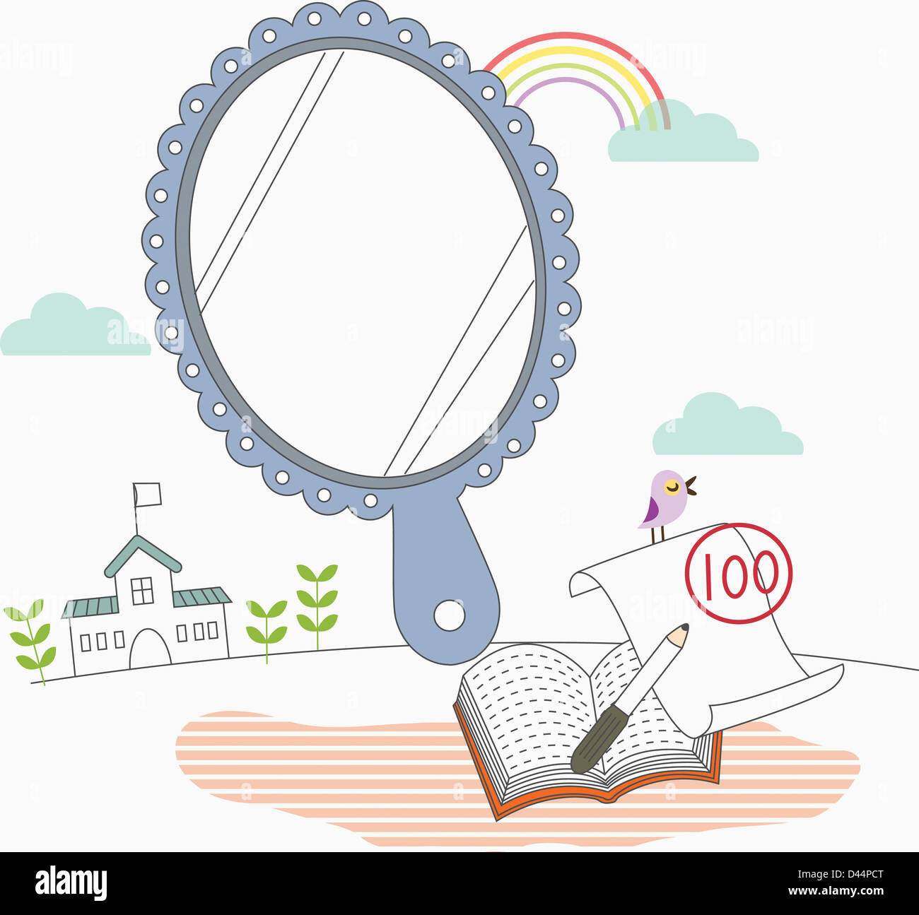 memo template design of full marks on exam Stock Photo - Alamy