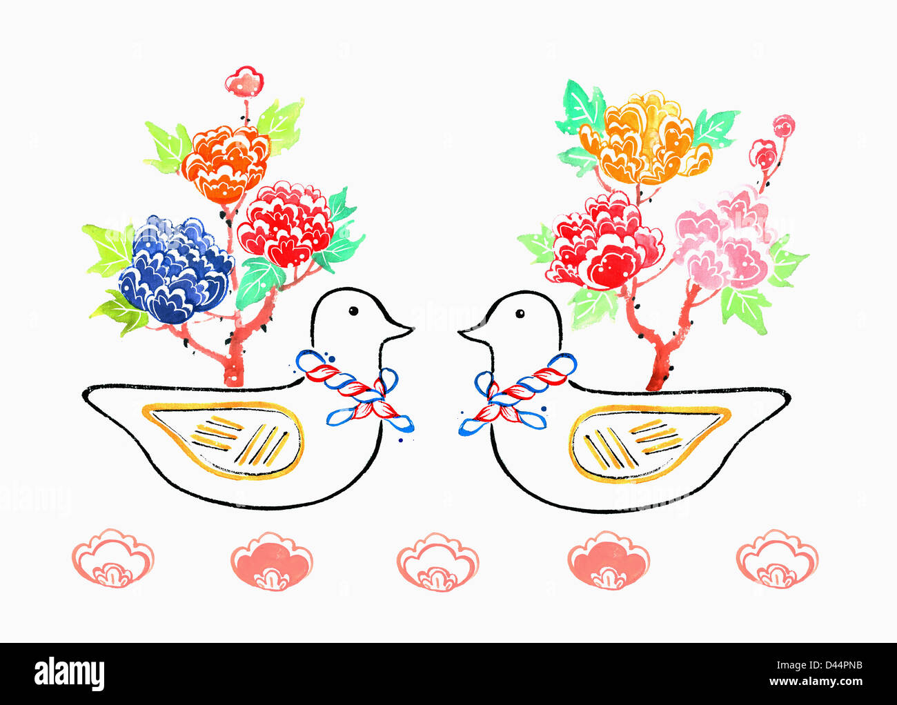 illustration of wedding bird Stock Photo - Alamy