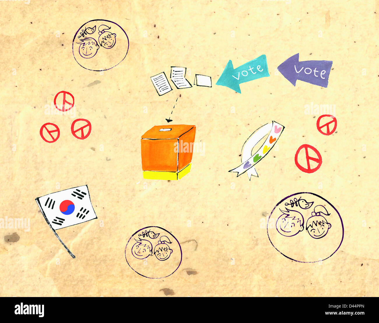 illustration of voting Stock Photo - Alamy