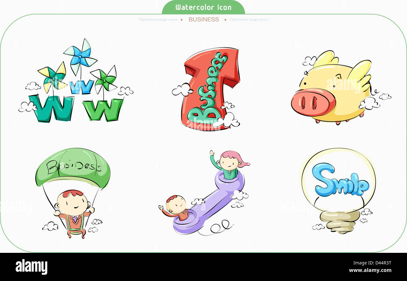 icons of business Stock Photo - Alamy