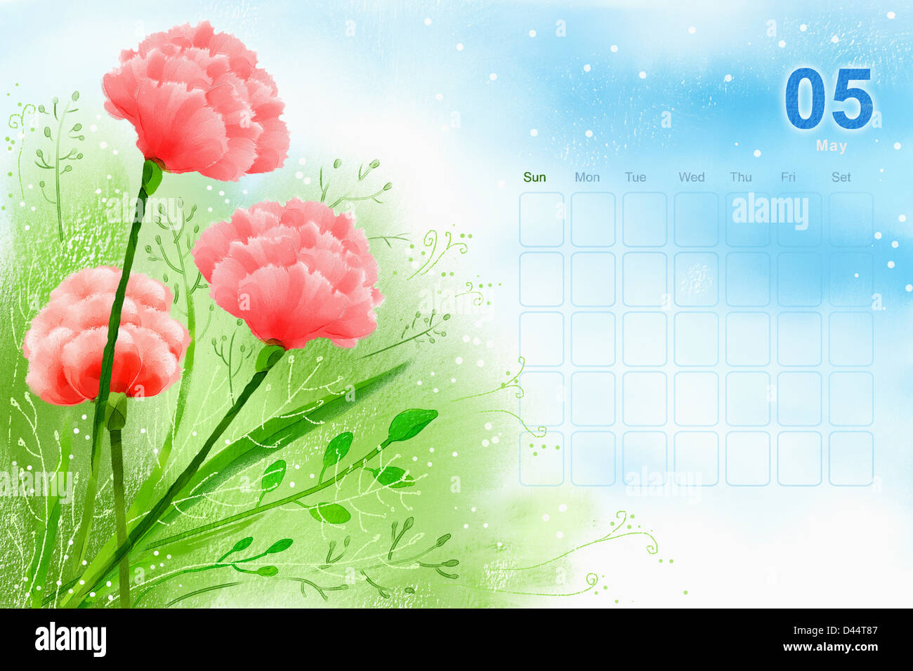 a illustration calendar page of may Stock Photo - Alamy