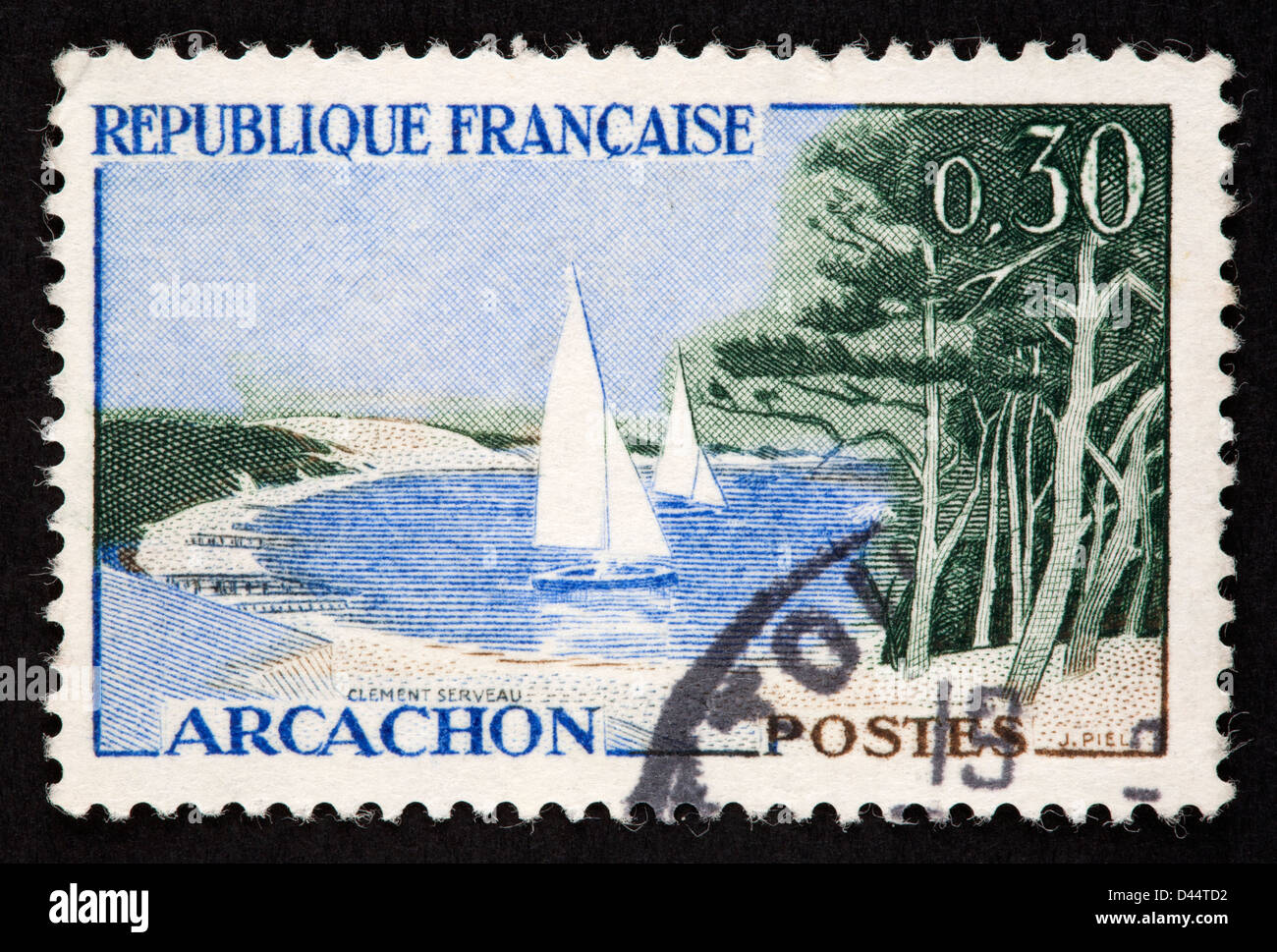 French postage stamp Stock Photo - Alamy