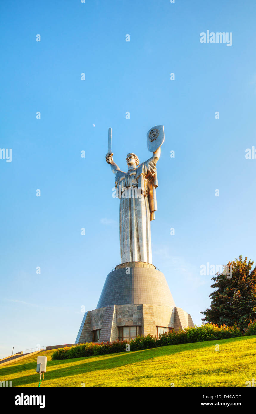 Mother Land monument in Kiev, Ukraine in the evening Stock Photo - Alamy