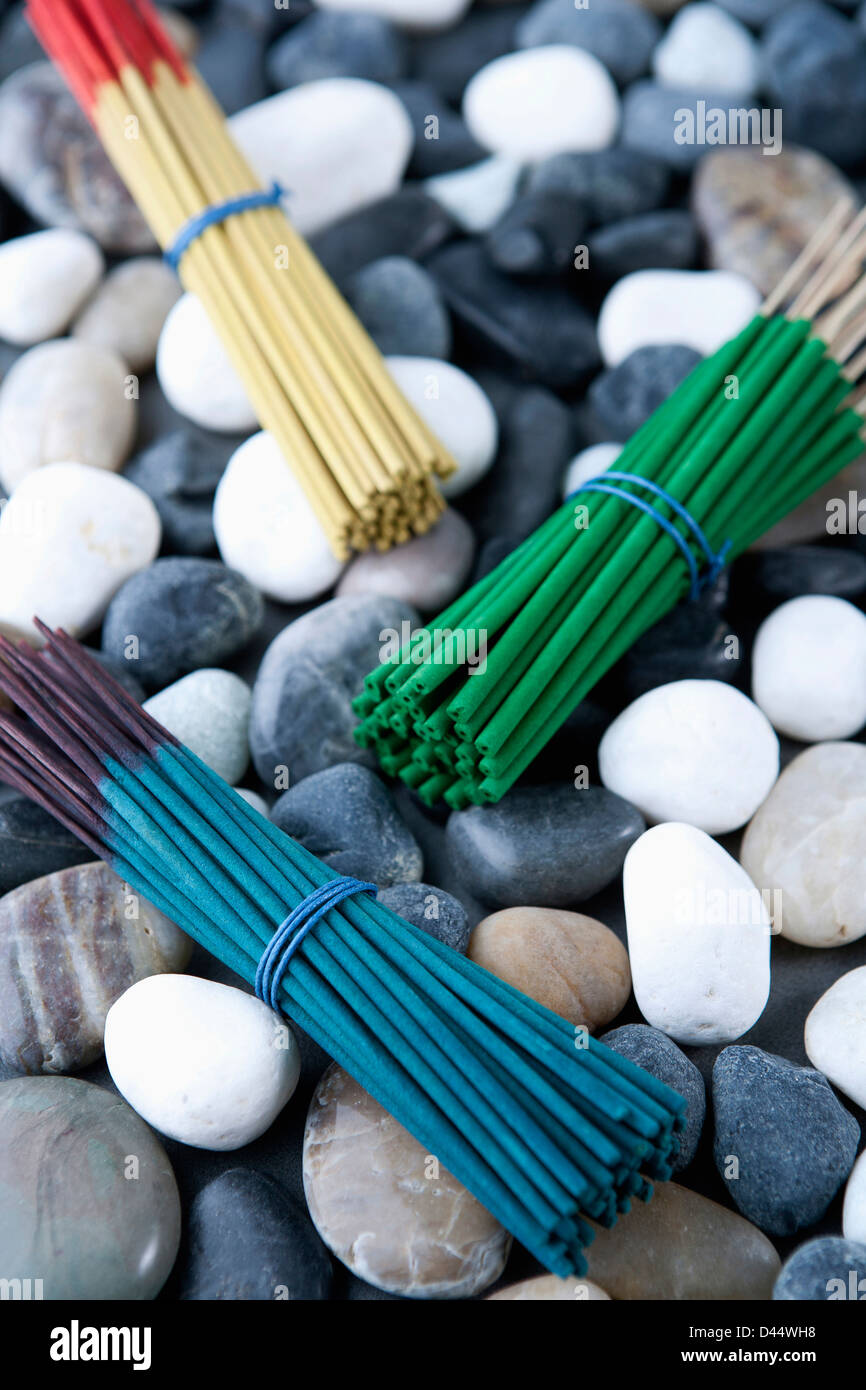Incense bundle and stones hi-res stock photography and images - Alamy