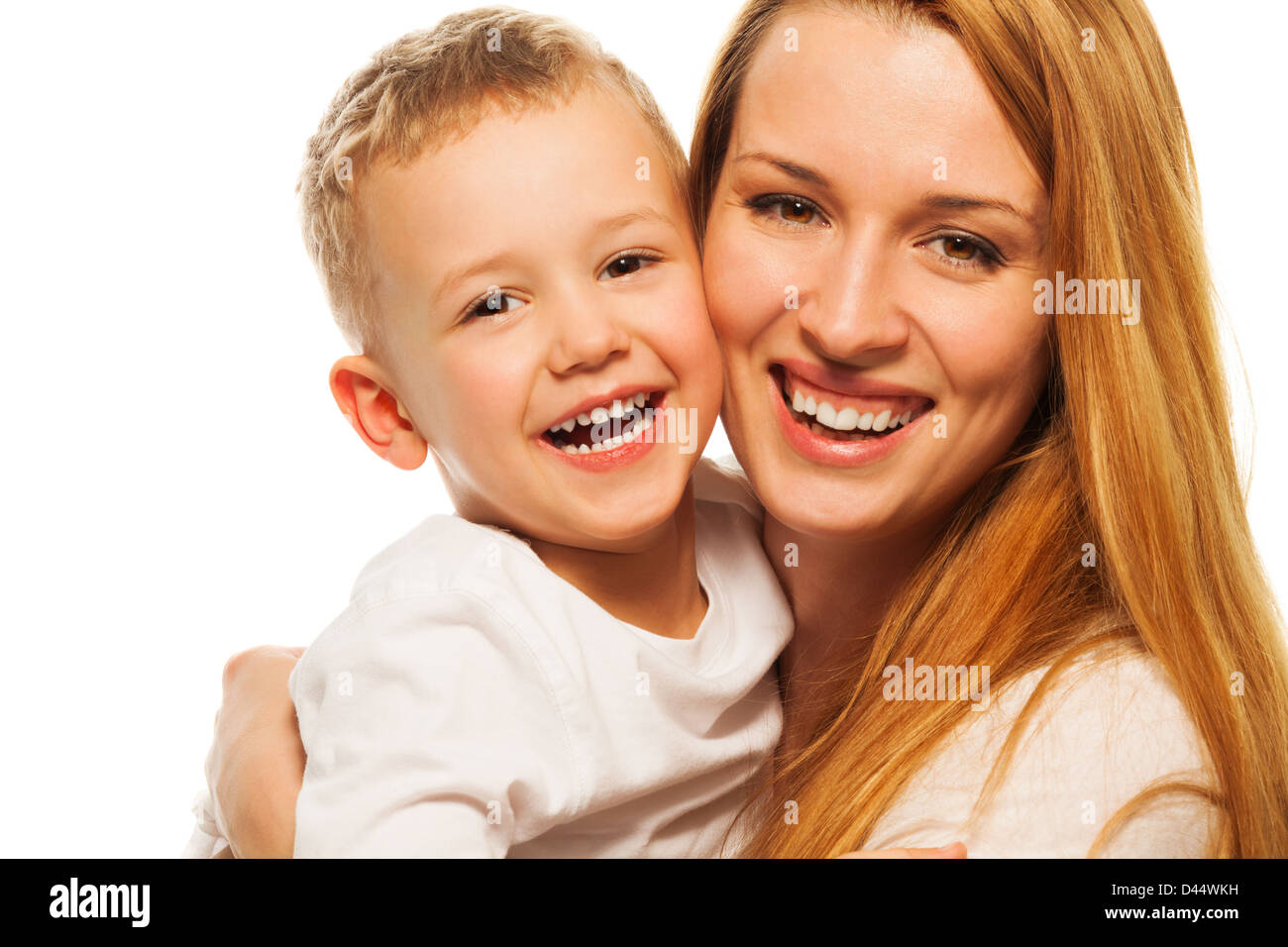 Happy mother and son smiling and laughing together Stock Photo - Alamy