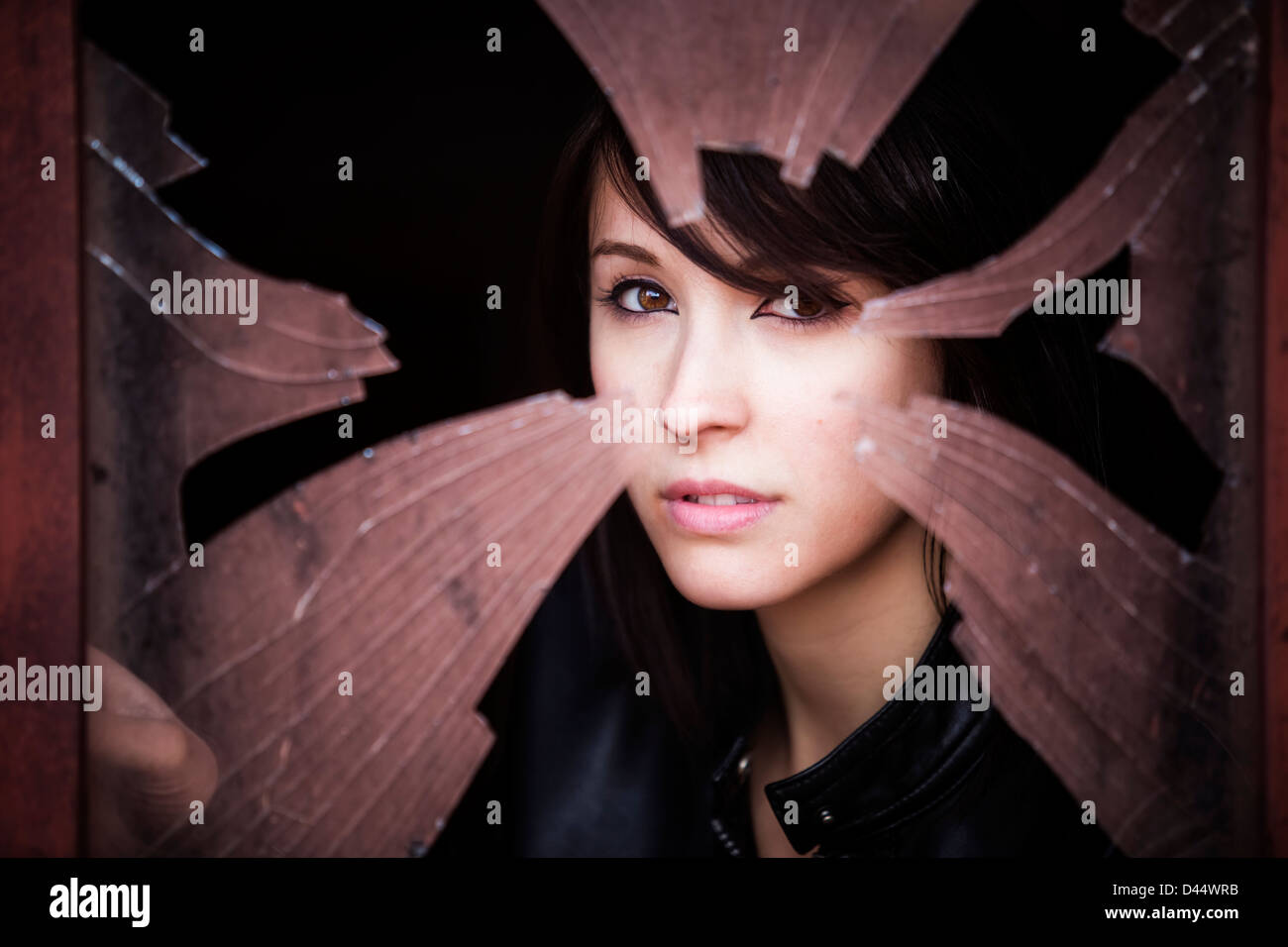 Girl broken glass hi-res stock photography and images - Alamy