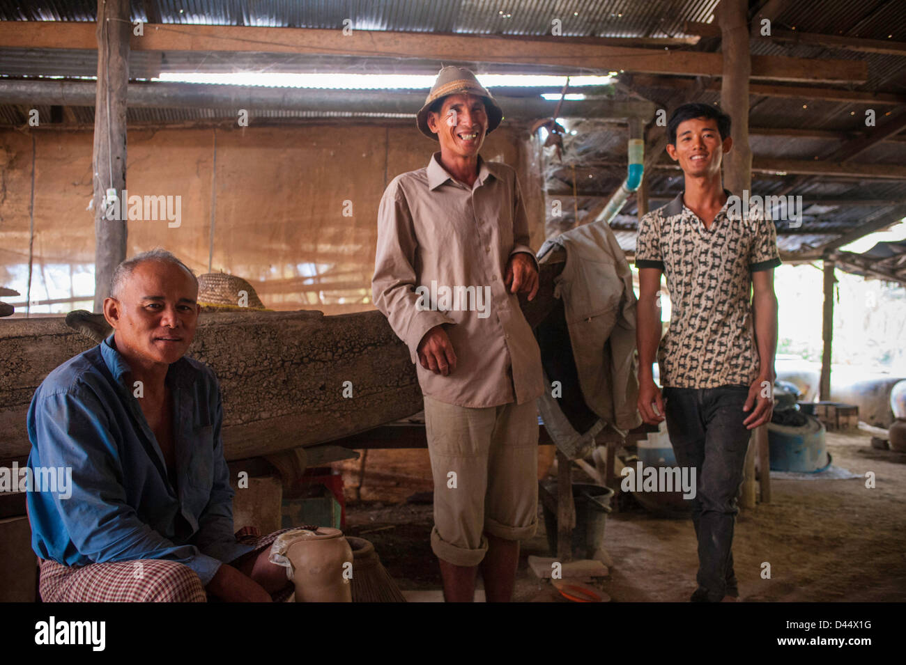Three peasant farmers in Battanbang Cambodia Stock Photo - Alamy