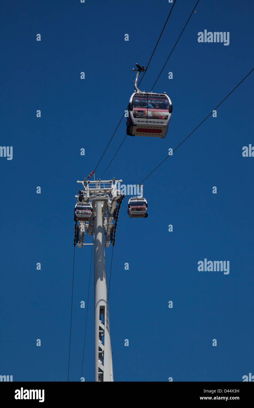 Two Emirates Cable cars Stock Photo - Alamy
