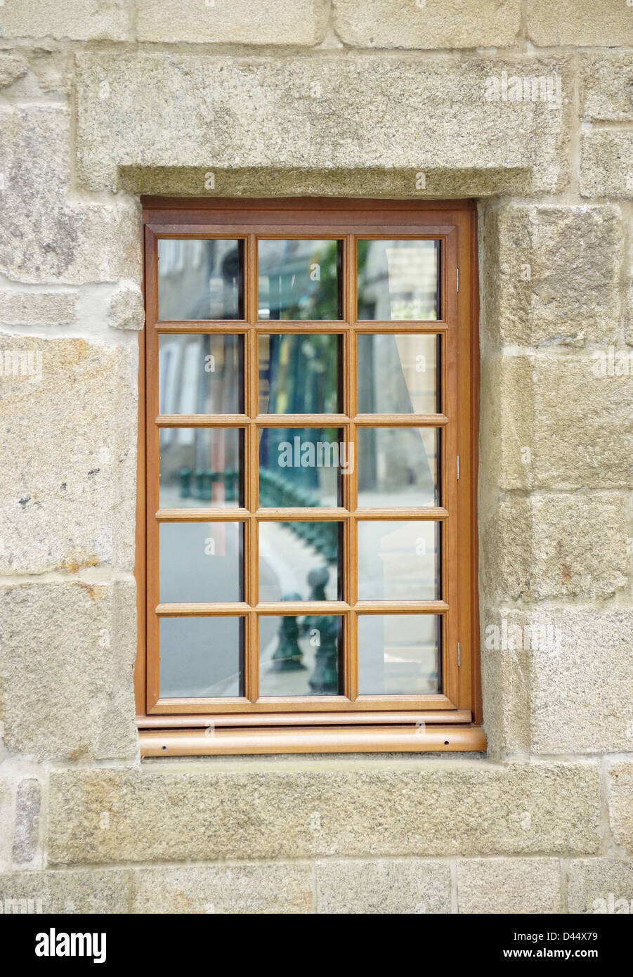 Street reflected in a window Stock Photo - Alamy