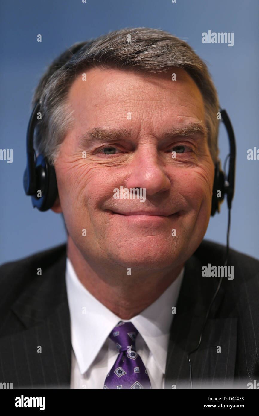 Board member of the courier company Deutschen Post DHL, Bruce Edwards ...