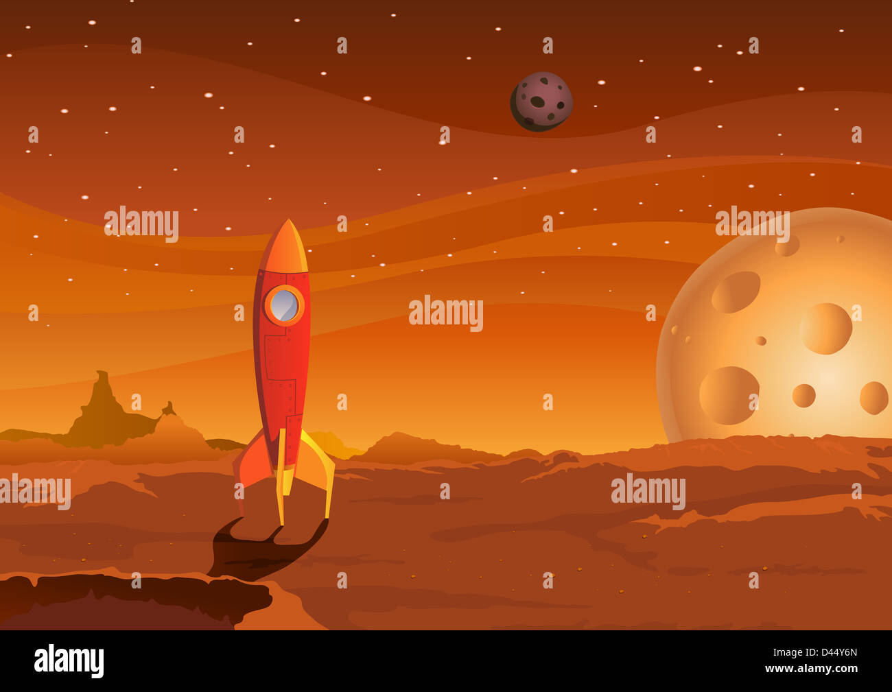 Spaceship Landing On Earth